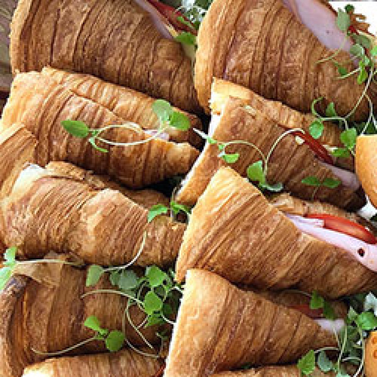 Savoury Filled Croissant - full size, cut in half